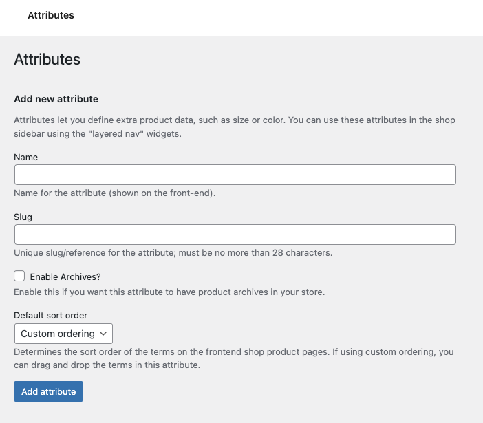 Managing Product Categories, Tags and Attributes Documentation ...