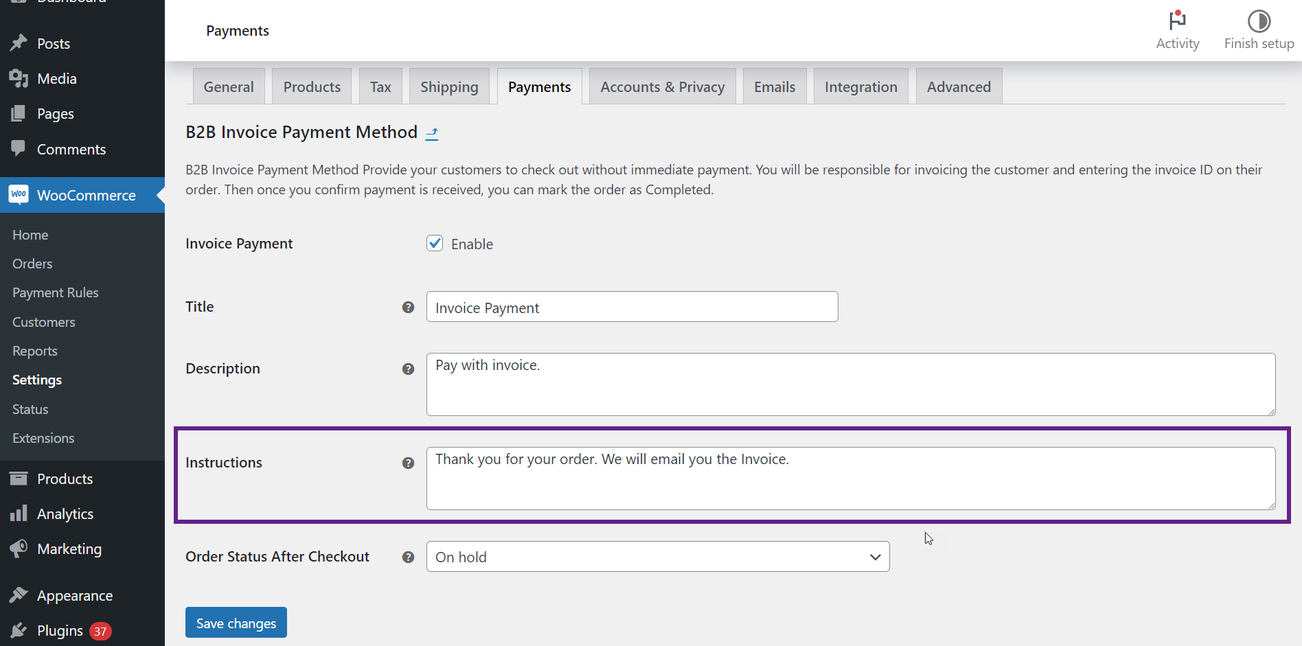 B2B Invoice Payment Method - WooCommerce Marketplace