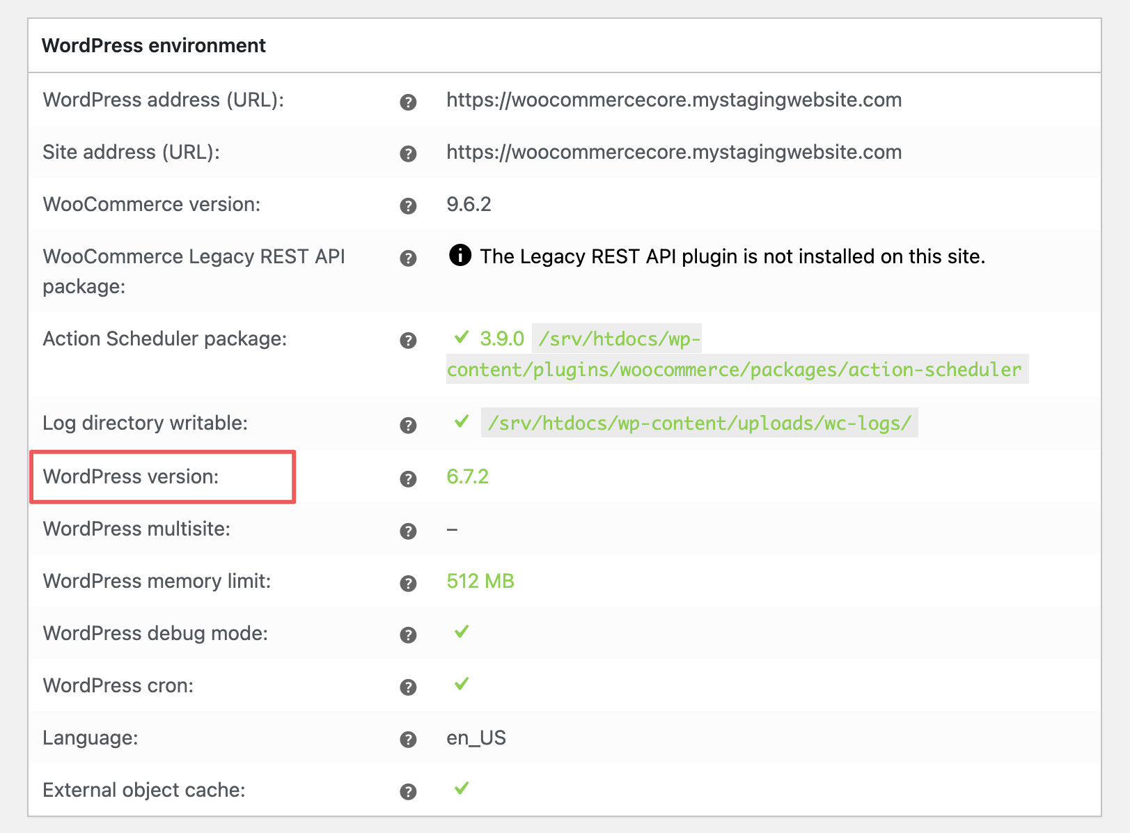 Update PHP and WordPress Documentation - WooCommerce