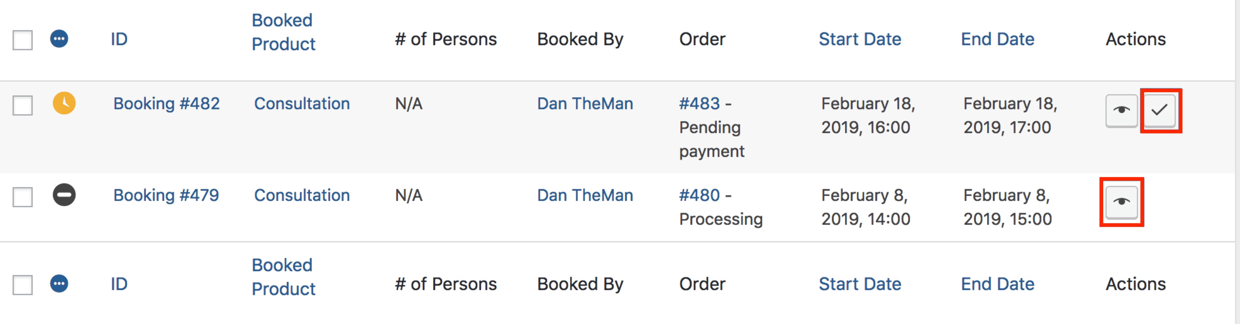 All Bookings Documentation Woocommerce