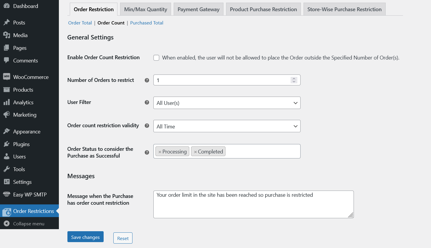 Order Restrictions for WooCommerce Documentation - WooCommerce