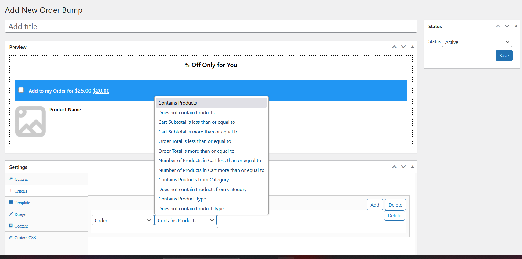 Order Bump for WooCommerce Documentation - WooCommerce