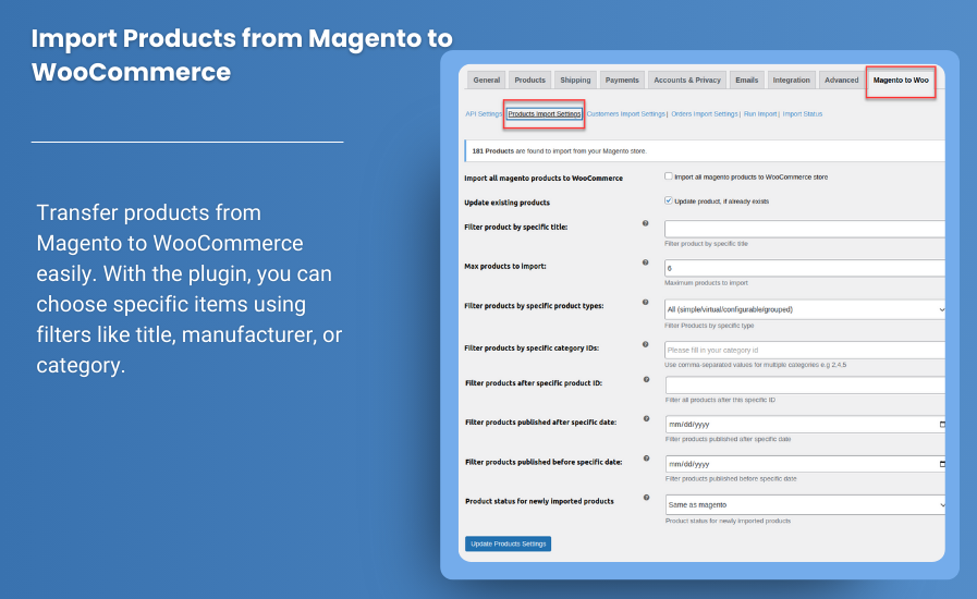 Magento to WooCommerce Migration Plugin