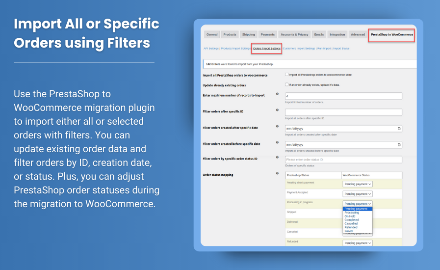 Migrate PrestaShop to WooCommerce