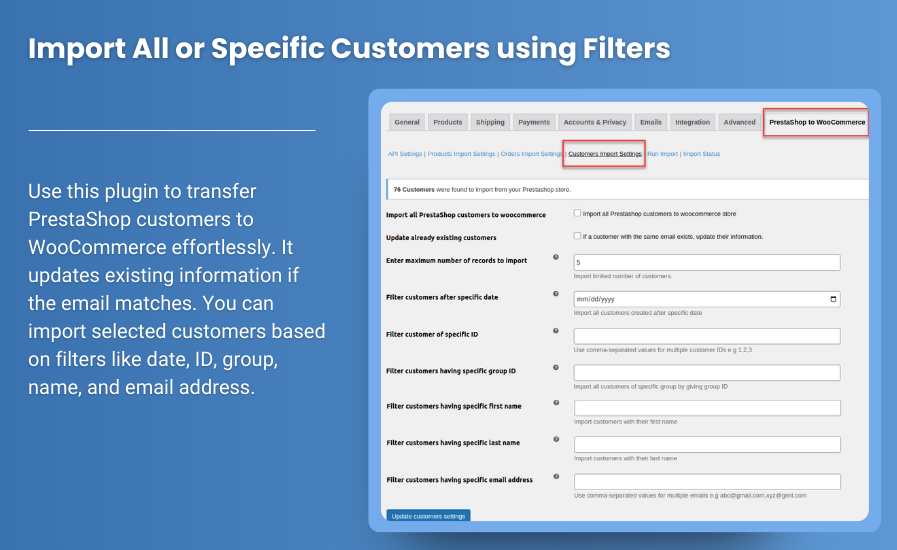 Migrate PrestaShop to WooCommerce