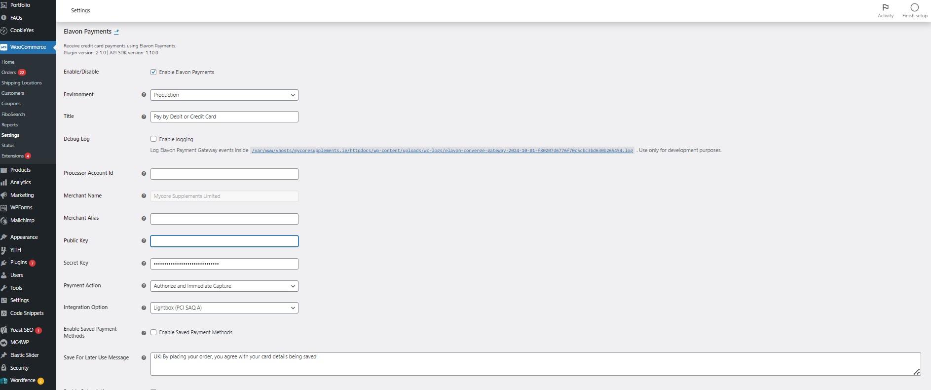 Elavon Payments Documentation - WooCommerce