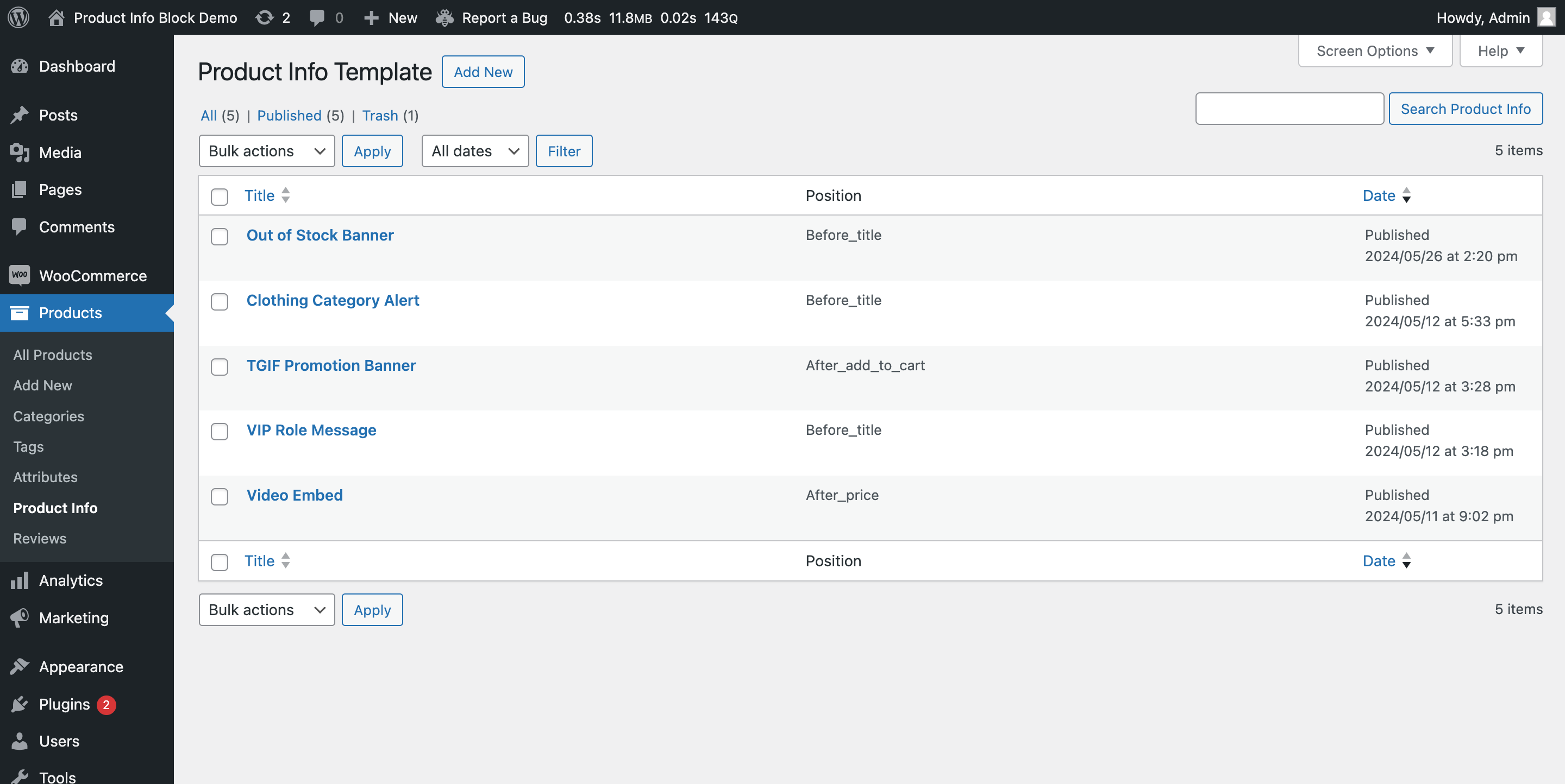 Product Info Blocks for WooCommerce - WooCommerce Marketplace