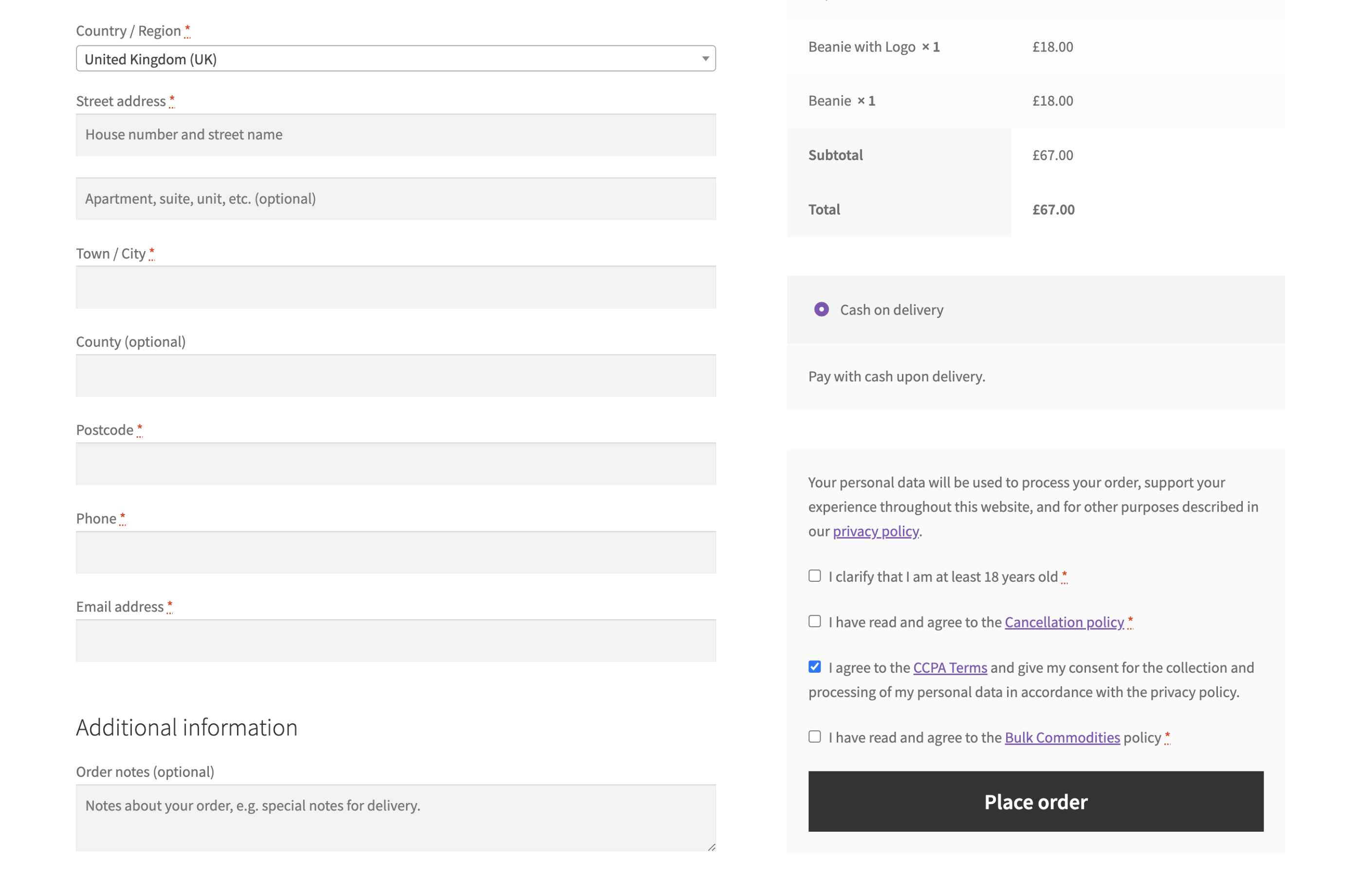 Additional Terms Pro - WooCommerce Marketplace