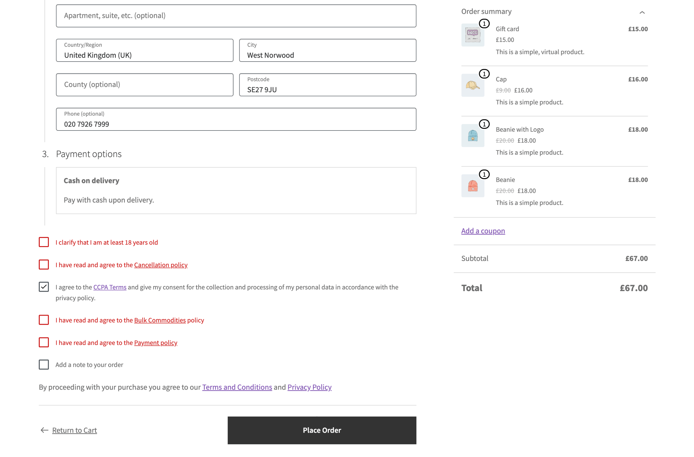 Additional Terms Pro - WooCommerce Marketplace