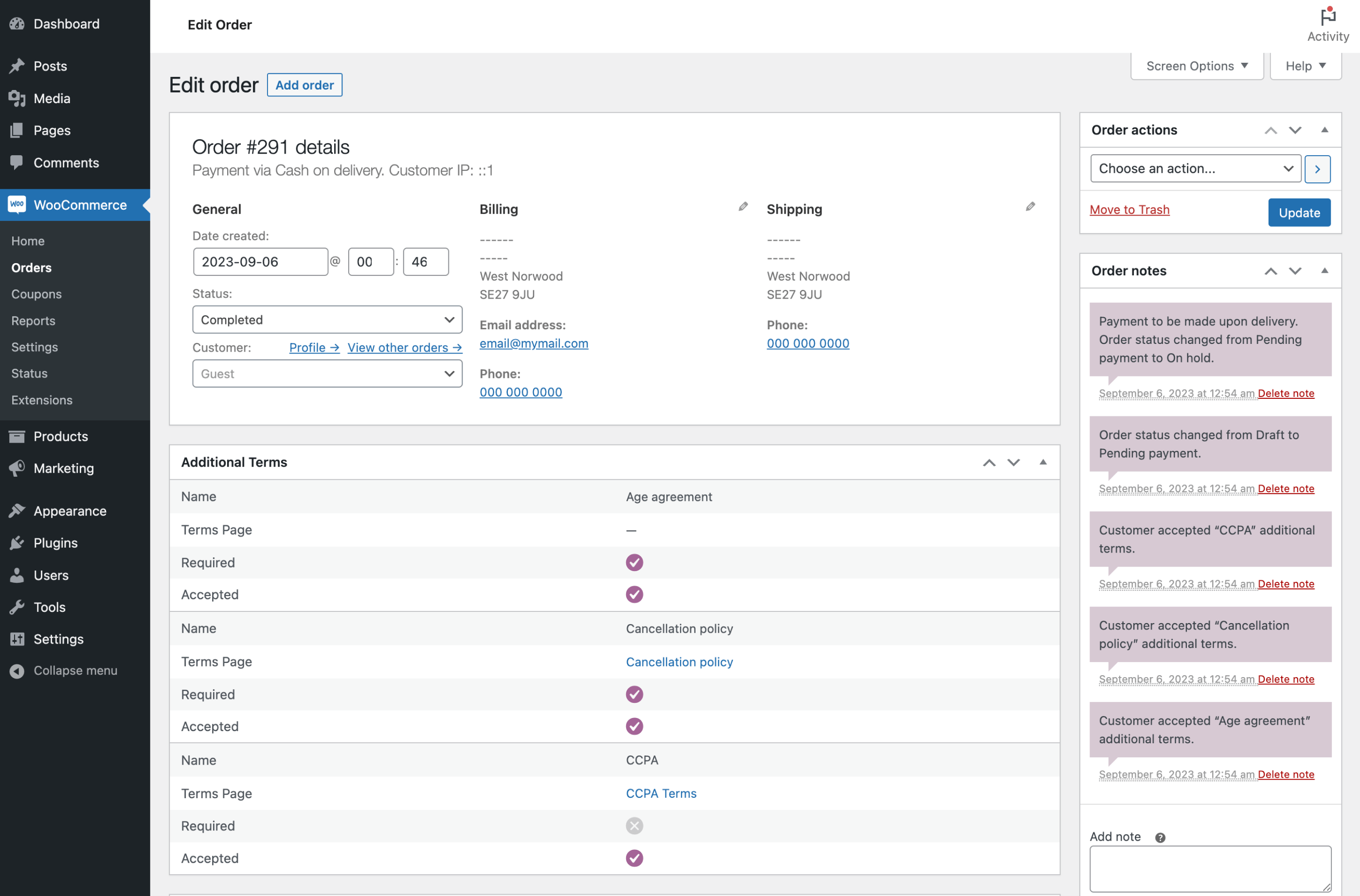 Additional Terms Pro - WooCommerce Marketplace