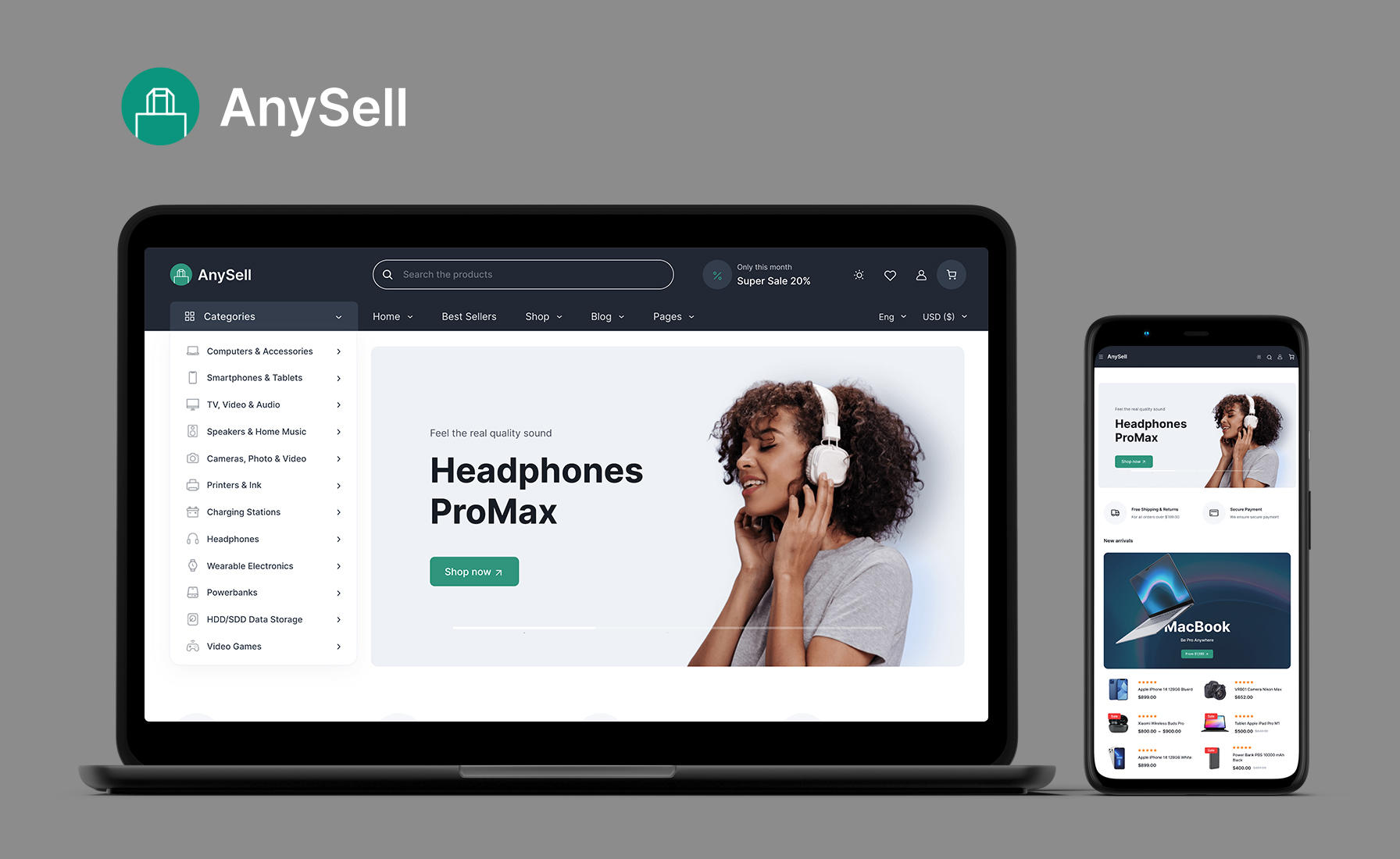 AnySell - Electronics and Furniture WooCommerce Theme