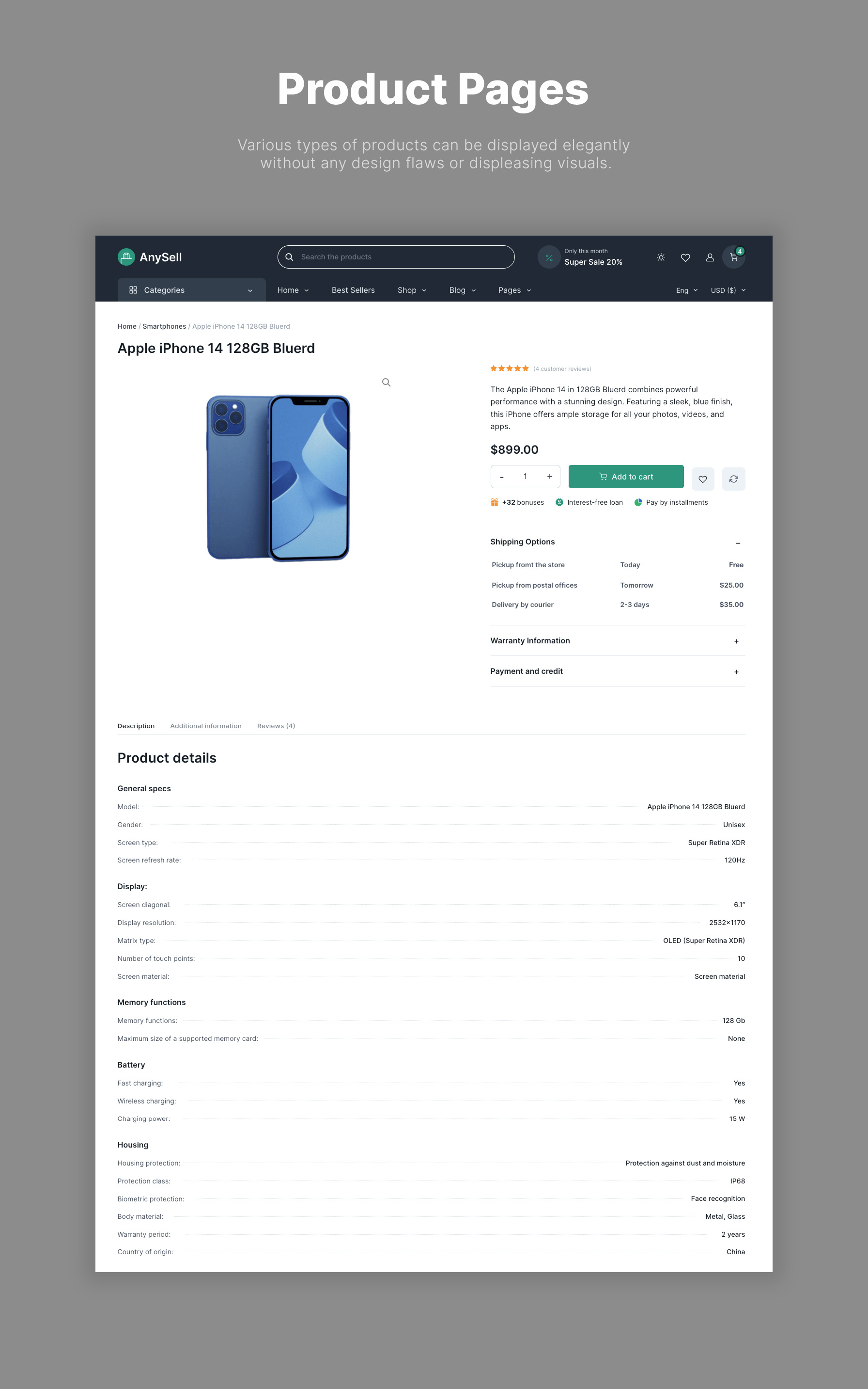 AnySell - Electronics and Furniture WooCommerce Theme