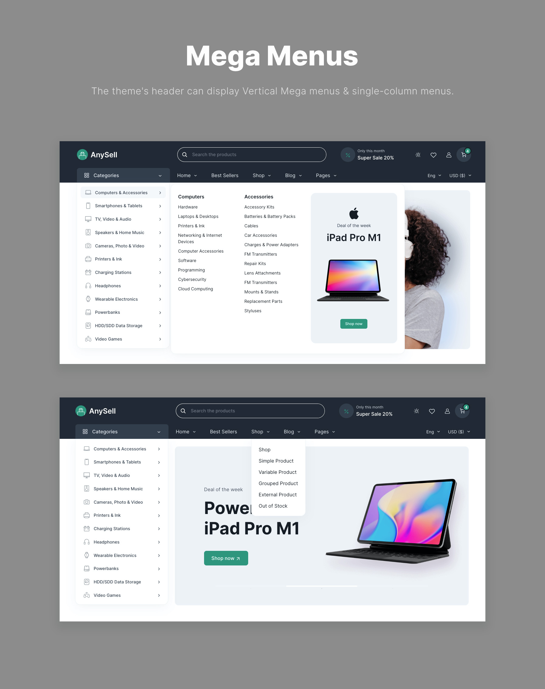 AnySell - Electronics and Furniture WooCommerce Theme