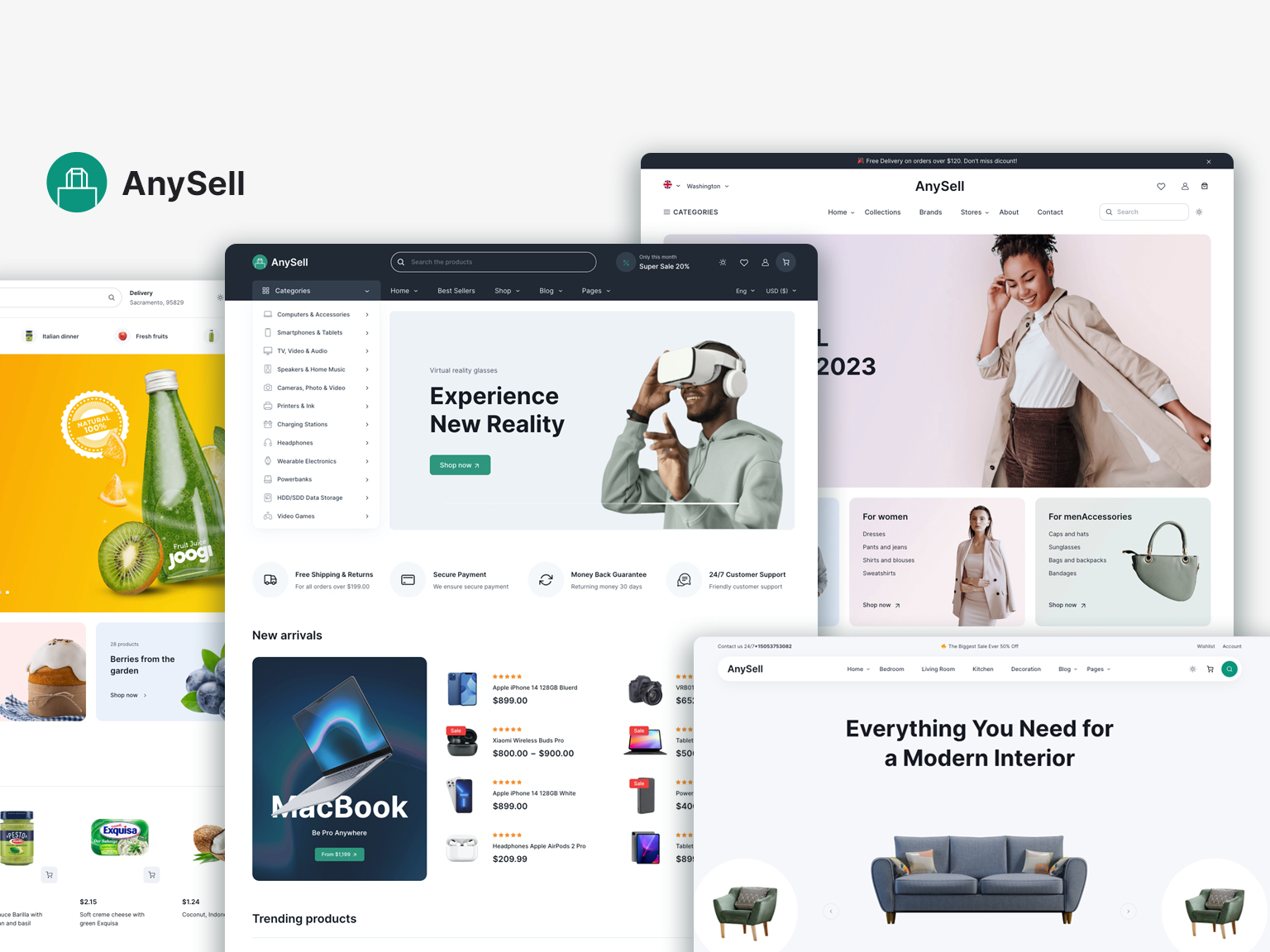 AnySell - Electronics and Furniture WooCommerce Theme