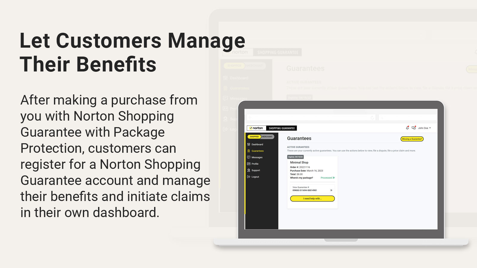 Norton Shopping Guarantee Package Protection - WooCommerce