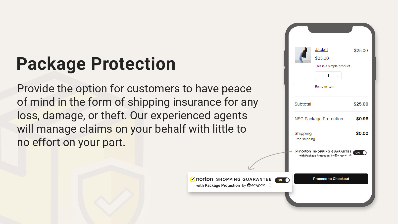 Norton Shopping Guarantee Package Protection - WooCommerce