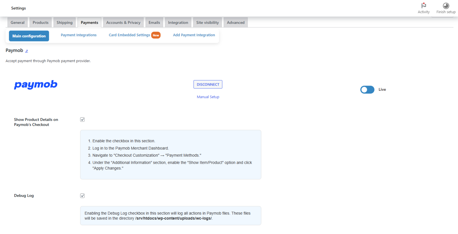 Documentation for WooCommerce Paymob Payment