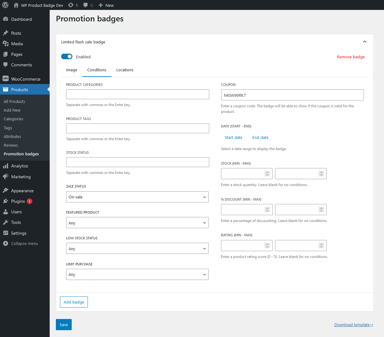 Product Promotion Badges - WooCommerce Marketplace