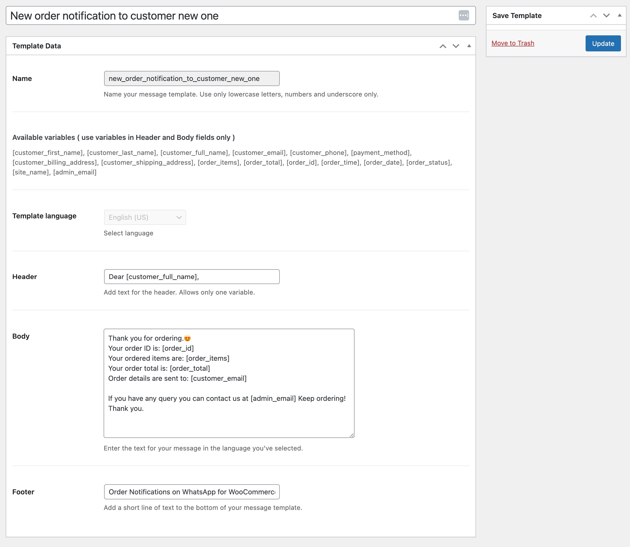 Order Notifications on WhatsApp - WooCommerce Marketplace