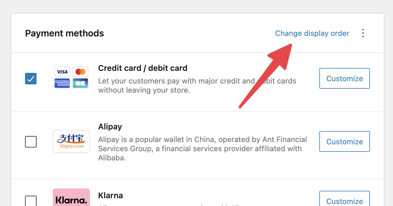 Additional payment methods Documentation - WooCommerce