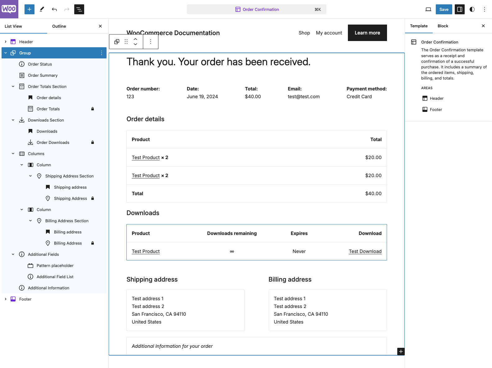 Customizing the Order Confirmation Page Documentation - WooCommerce