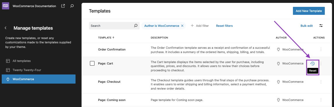 Templates Documentation - WooCommerce