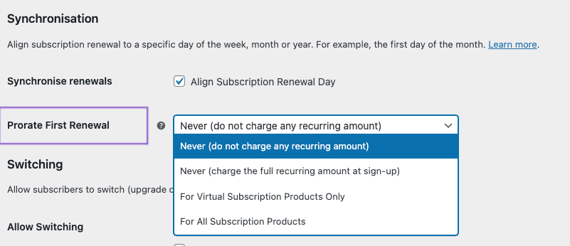 Guide to Synchronized Renewals Documentation - WooCommerce