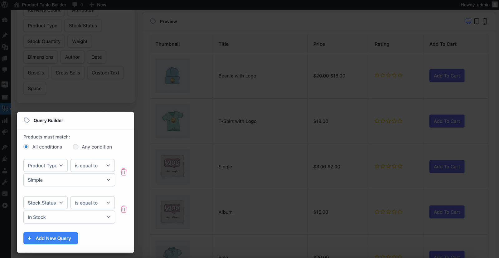 Product Table Builder - WooCommerce Marketplace
