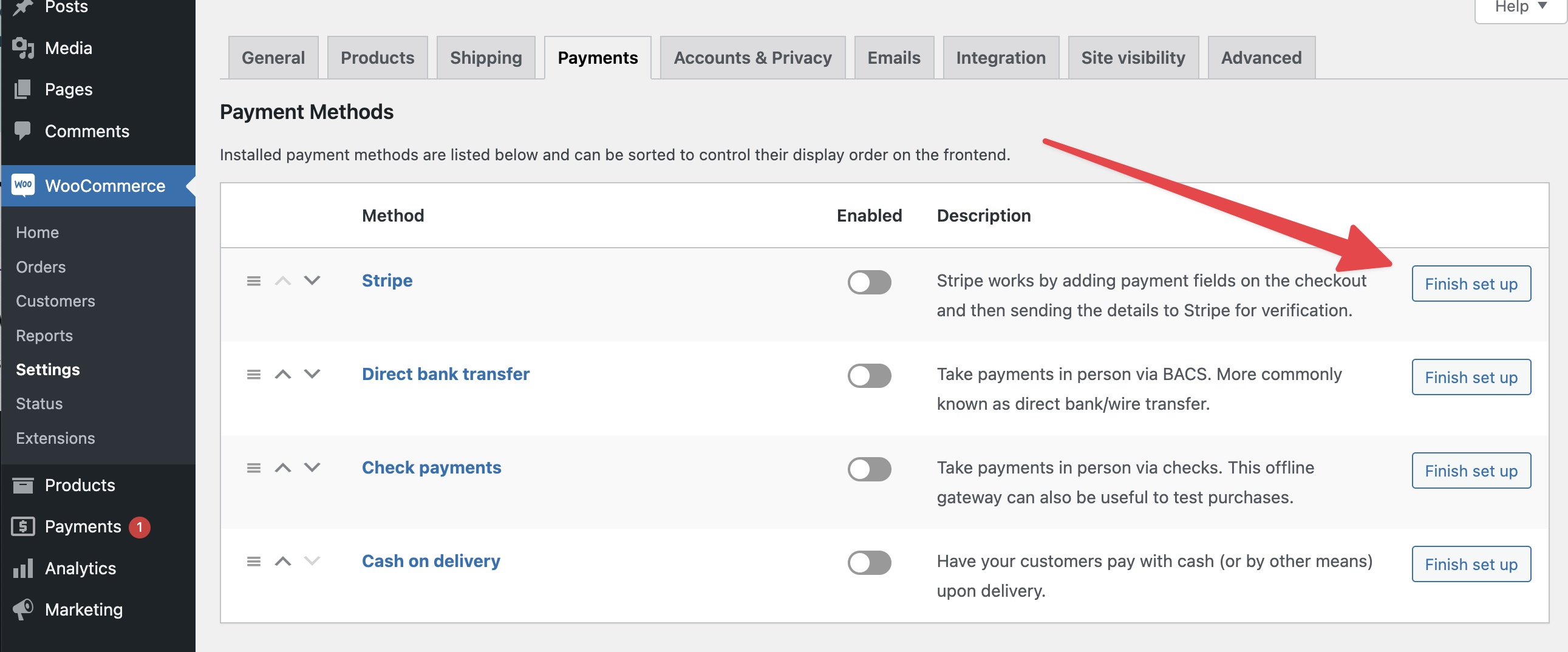 Connecting to a Stripe account Documentation - WooCommerce