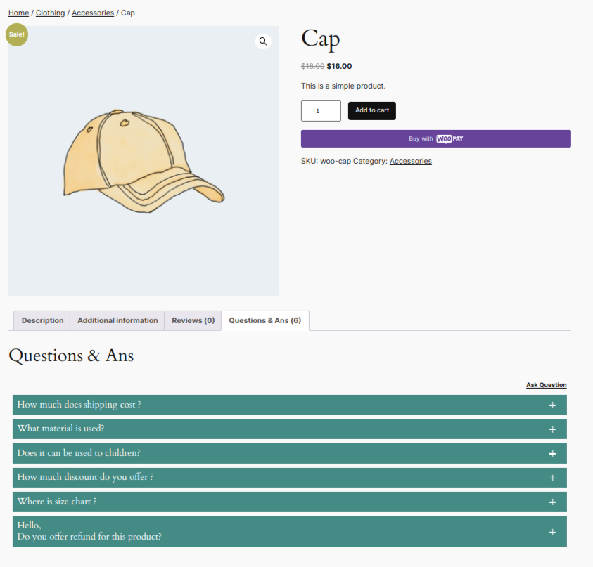 FAQ+ - Ask Product Questions - WooCommerce Marketplace