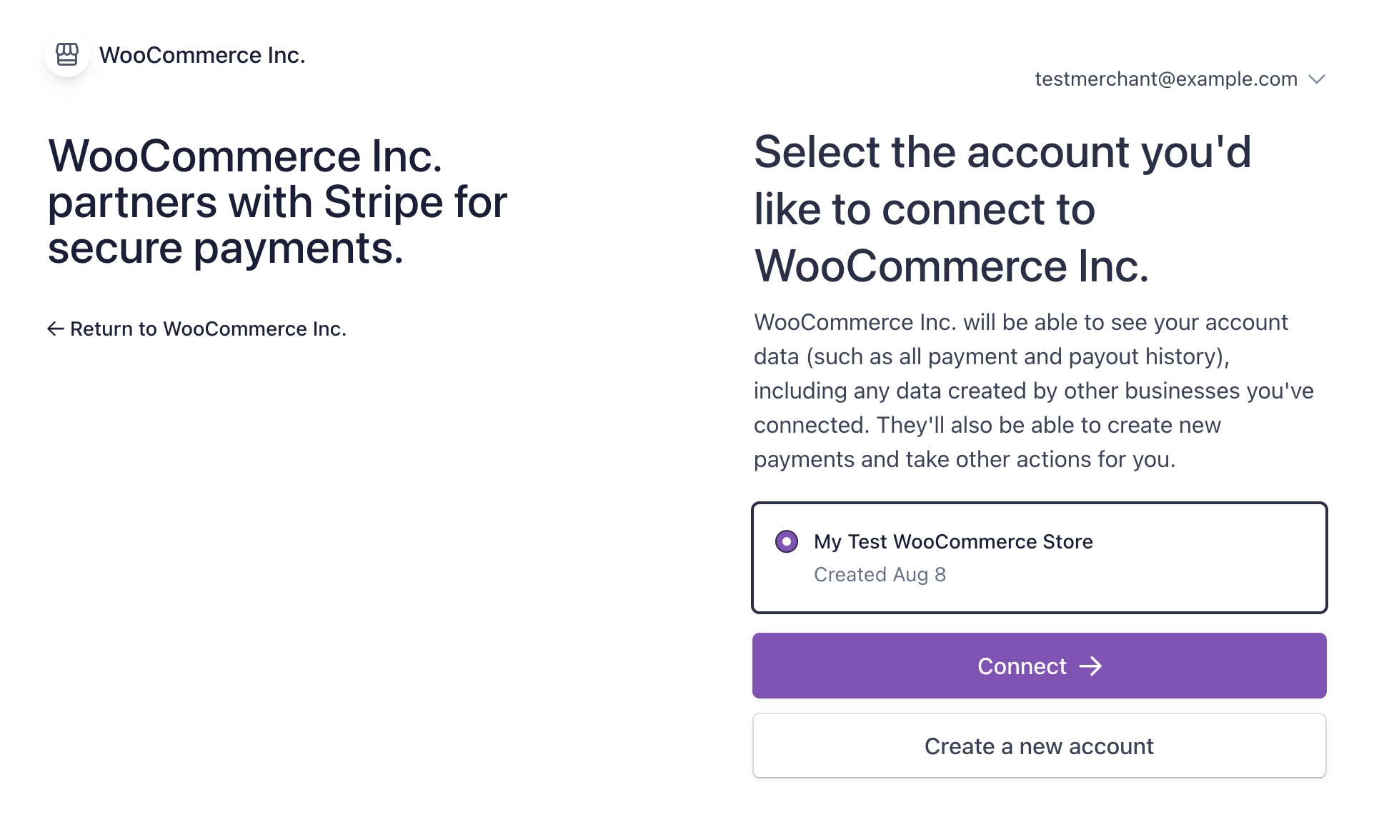 Connecting to a Stripe account Documentation - WooCommerce