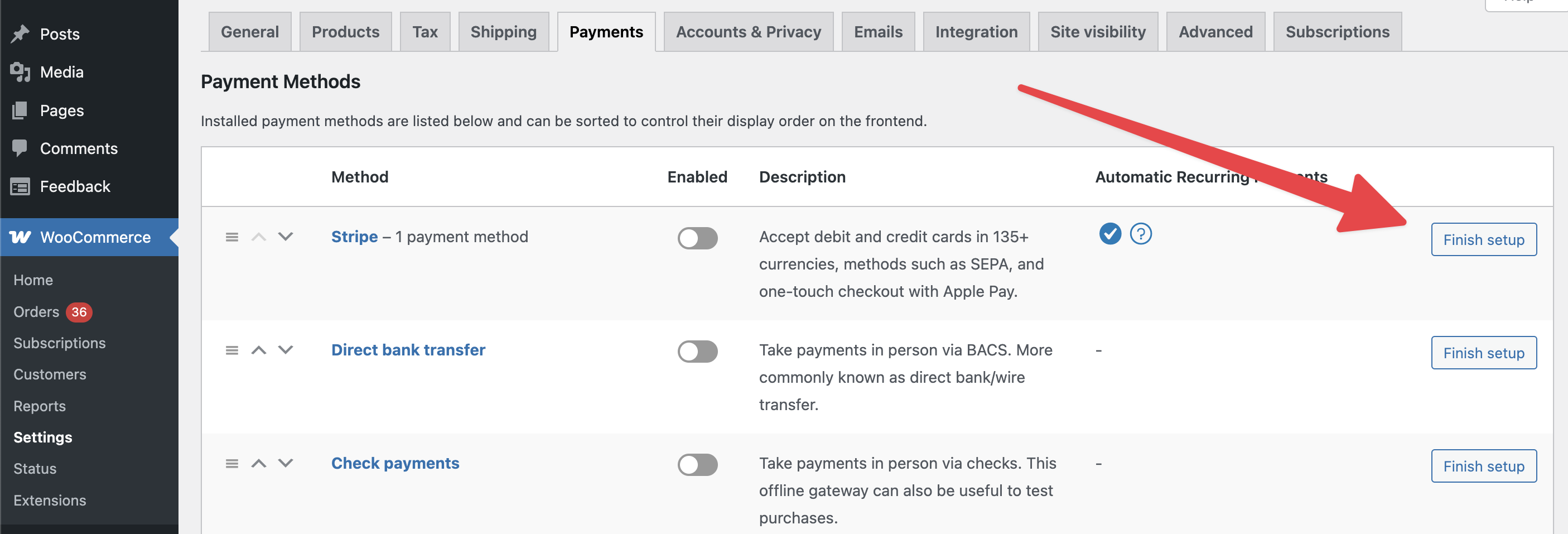 Connecting to a Stripe account Documentation - WooCommerce