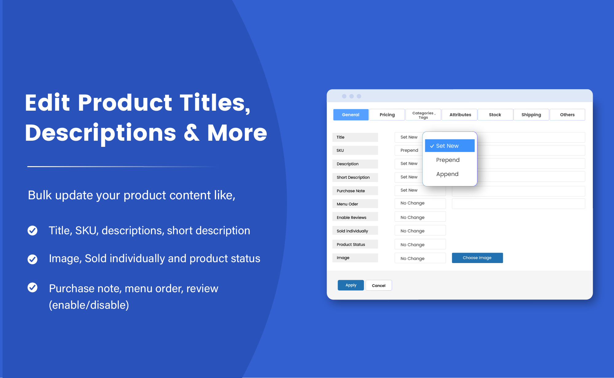 Bulk Edit for WooCommerce - Advanced Bulk Edit Products, Orders