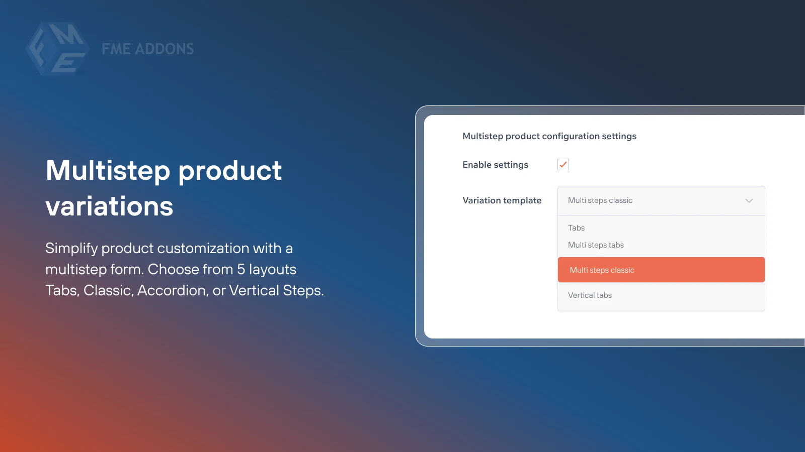 Multistep Product Configurator for WooCommerce - FMEAddons