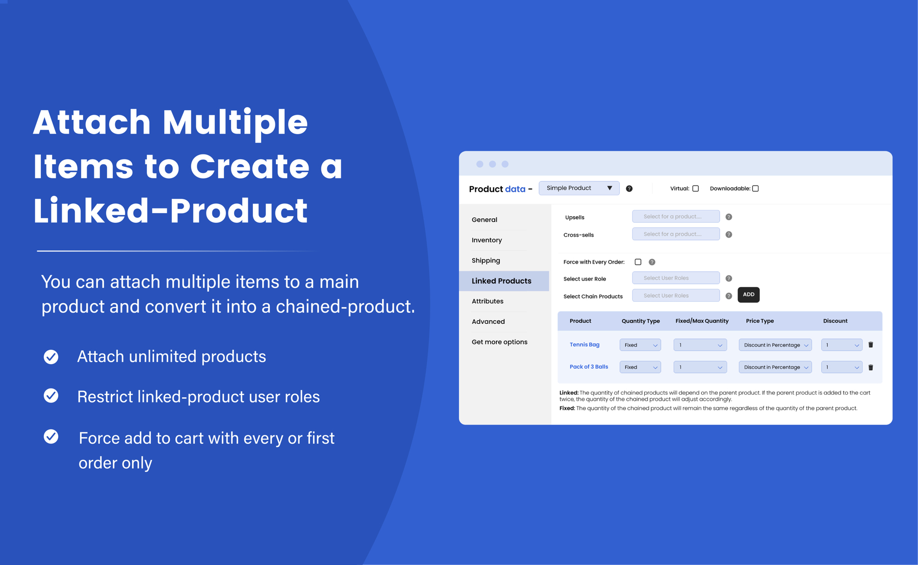 Linked Products for WooCommerce - Chain Products to Force Sell