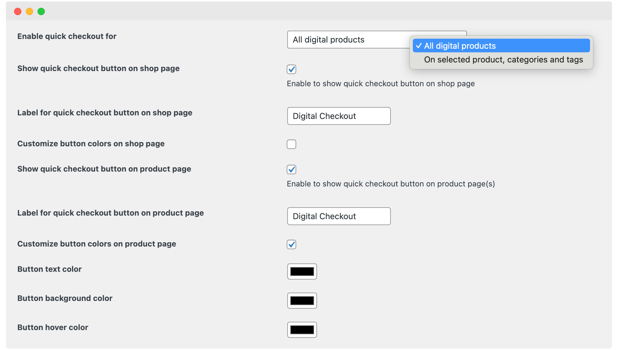 Digital Goods Checkout Documentation - WooCommerce