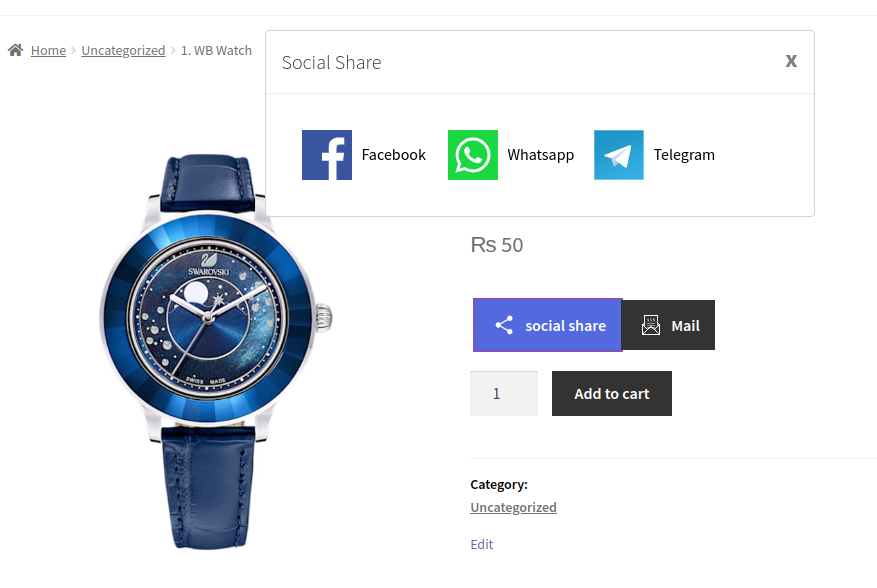 WooCommerce Social Share for Discounts