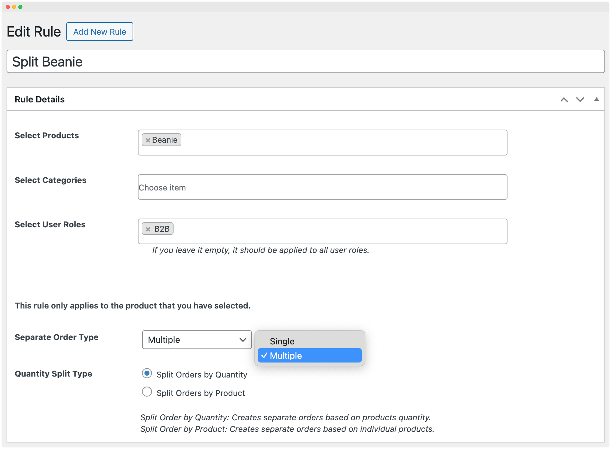 Advanced Split Order - WooCommerce Marketplace