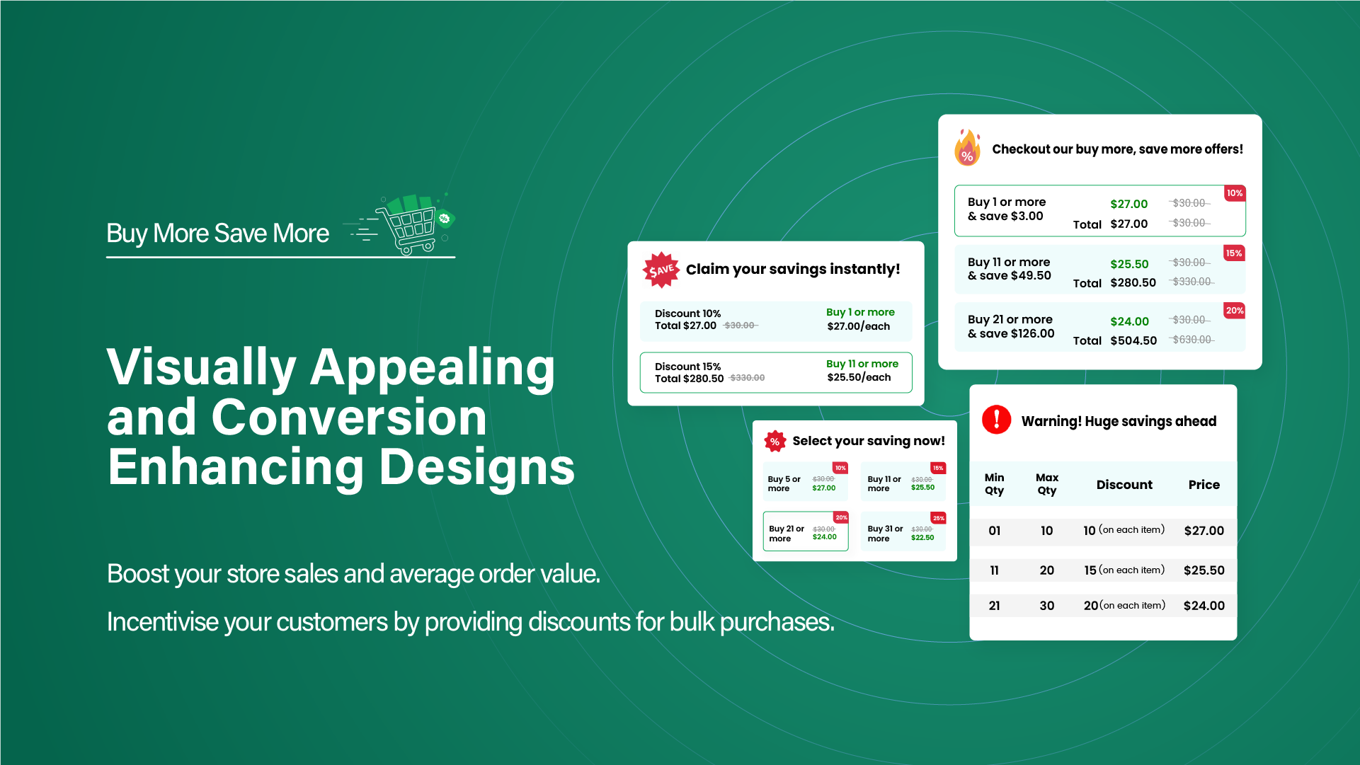 Buy More Save More for WooCommerce - Bulk Quantity Discounts