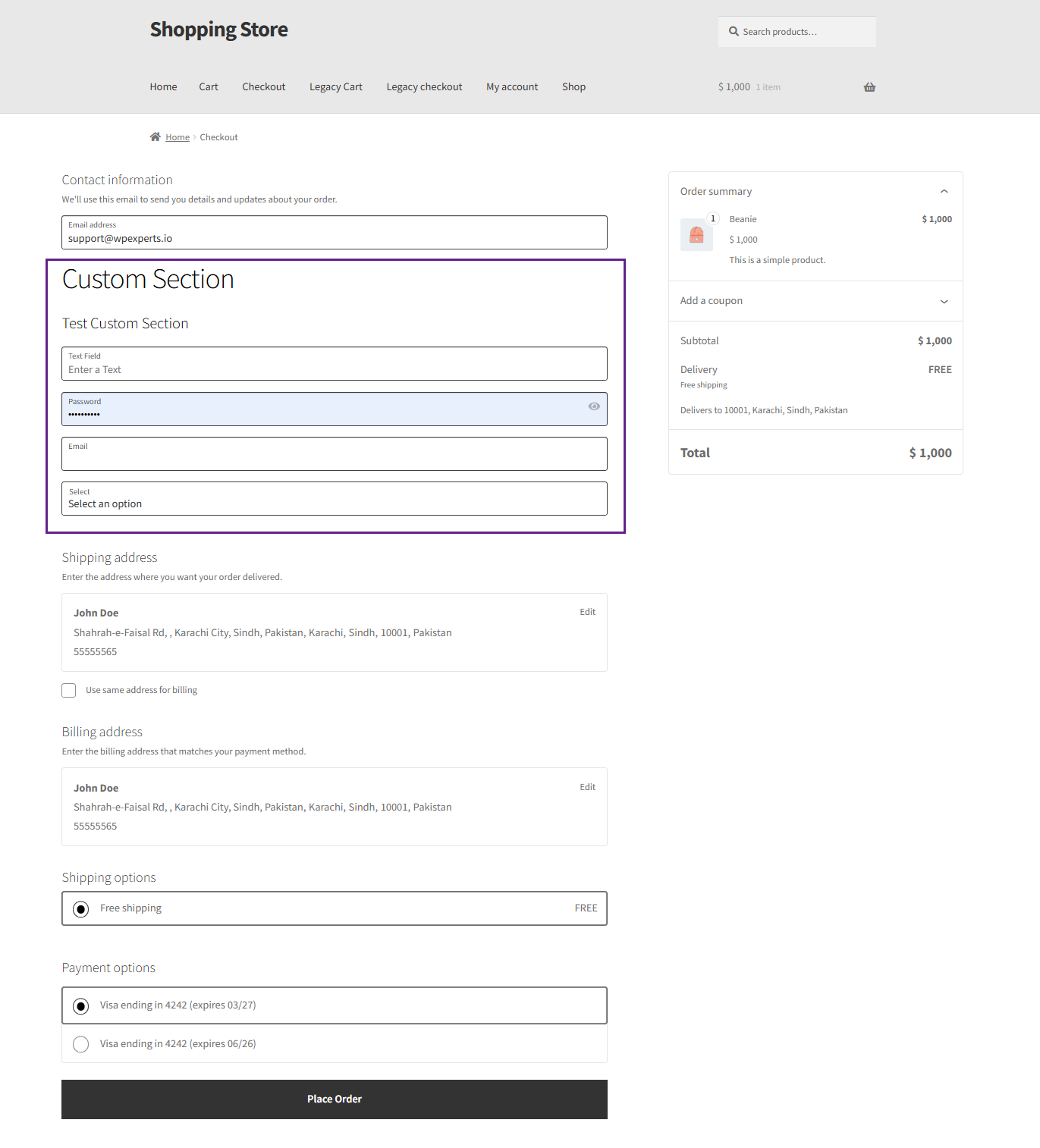 Custom Checkout Fields Editor Documentation - WooCommerce