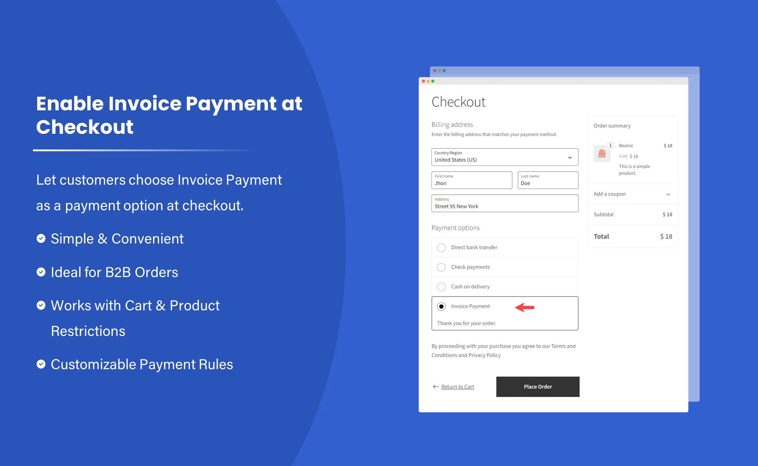 Invoice Payment Option Free - WooCommerce Marketplace