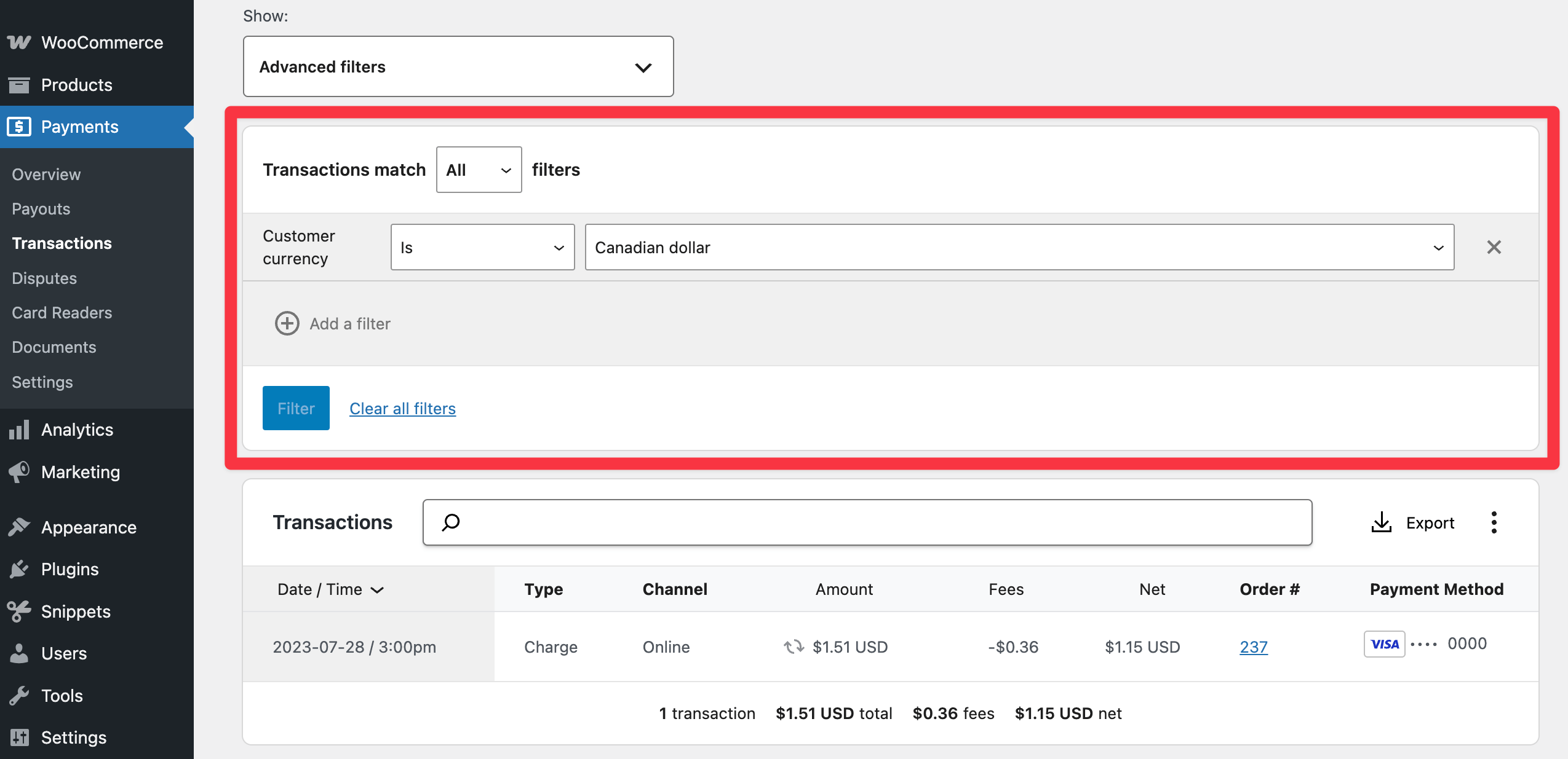 Managing Money with WooPayments Documentation - WooCommerce