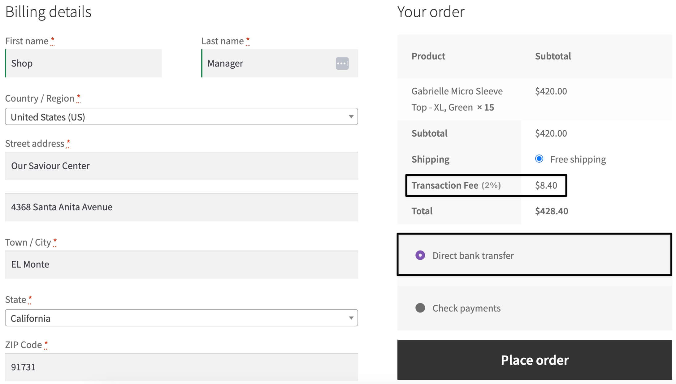 Advanced Extra Fees for WooCommerce WooCommerce
