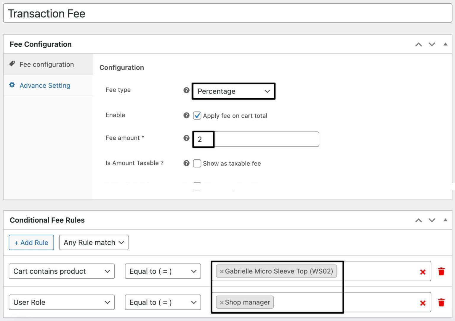 Advanced Extra Fees for WooCommerce WooCommerce