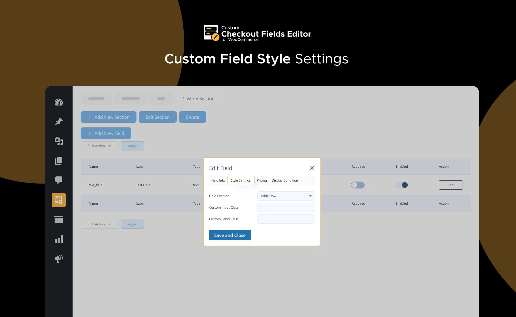 Custom Checkout Fields Editor for WooCommerce Addon