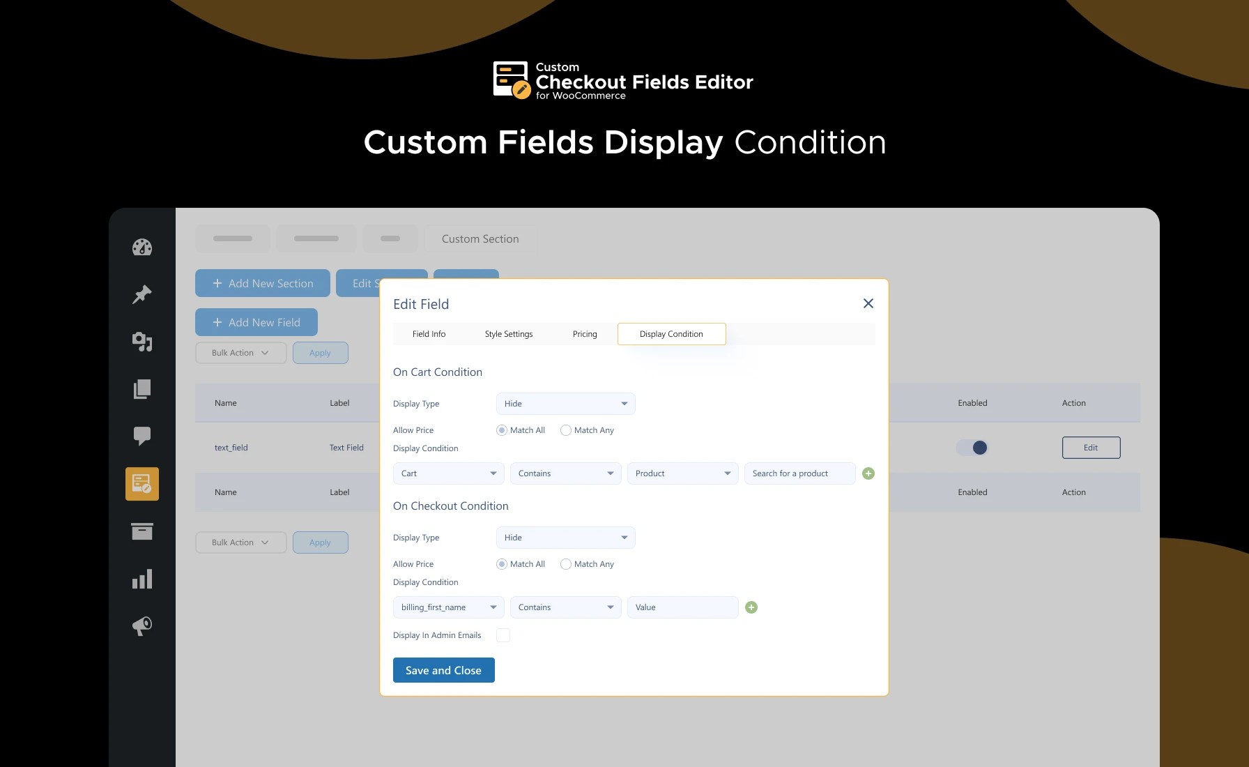 Custom Checkout Fields Editor for WooCommerce Addon