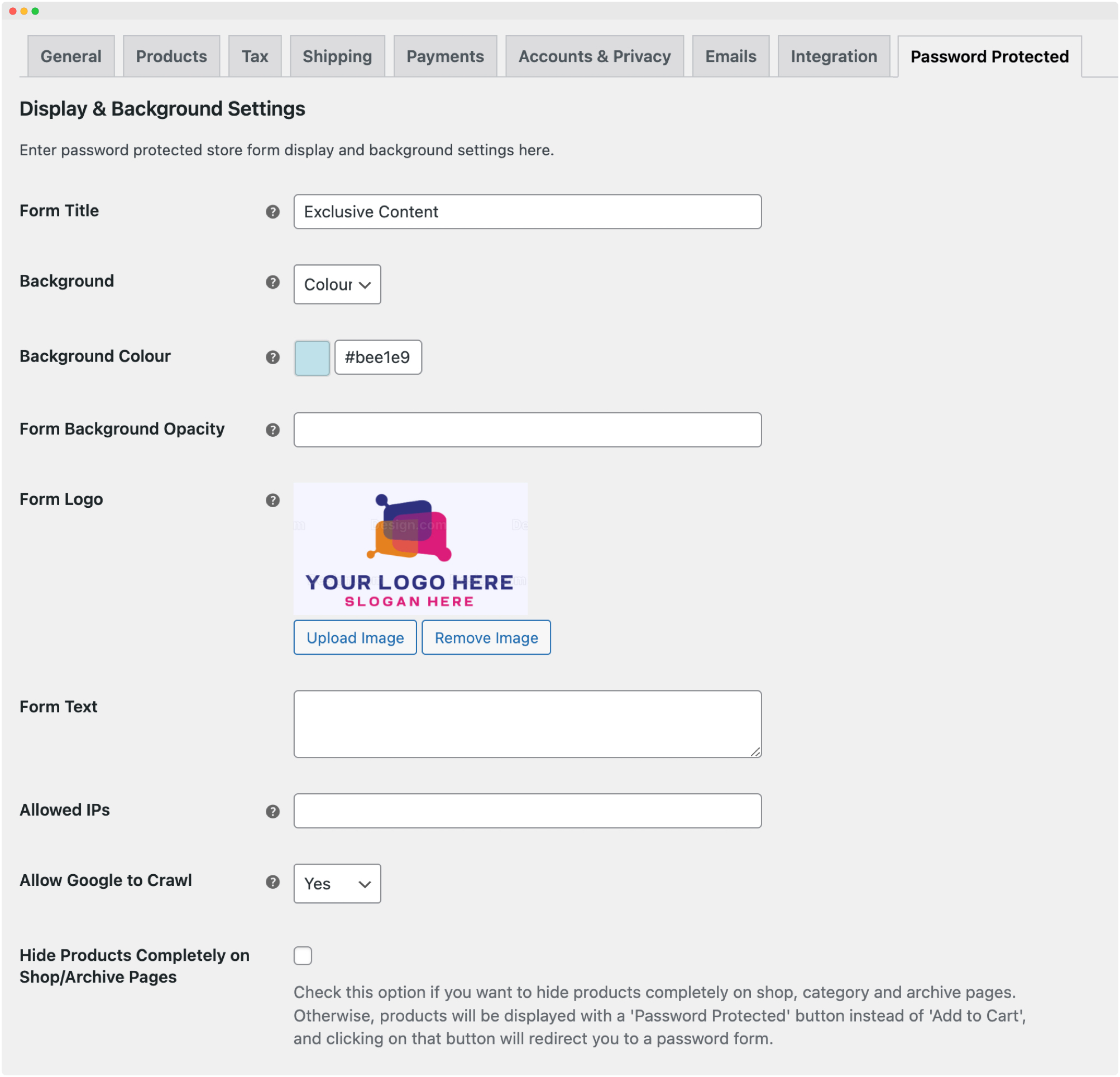 Password Protected for WooCommerce Documentation - WooCommerce