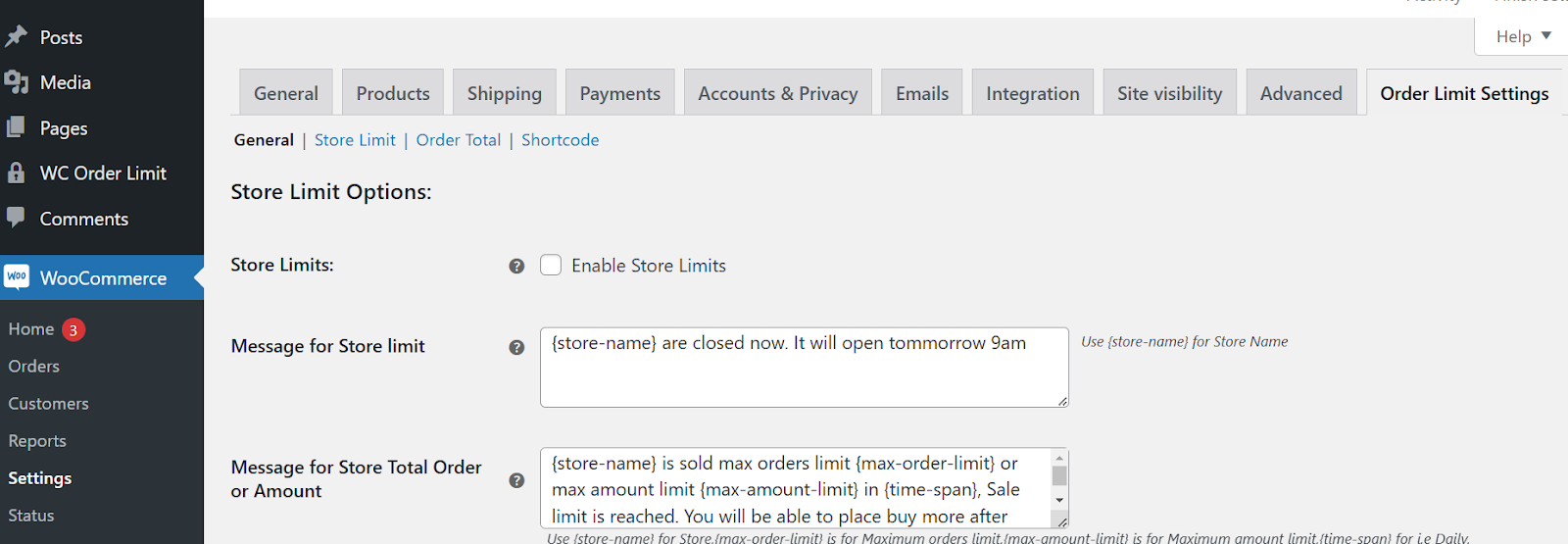 Order Limit for WooCommerce | Set Min/Max Product Quantities