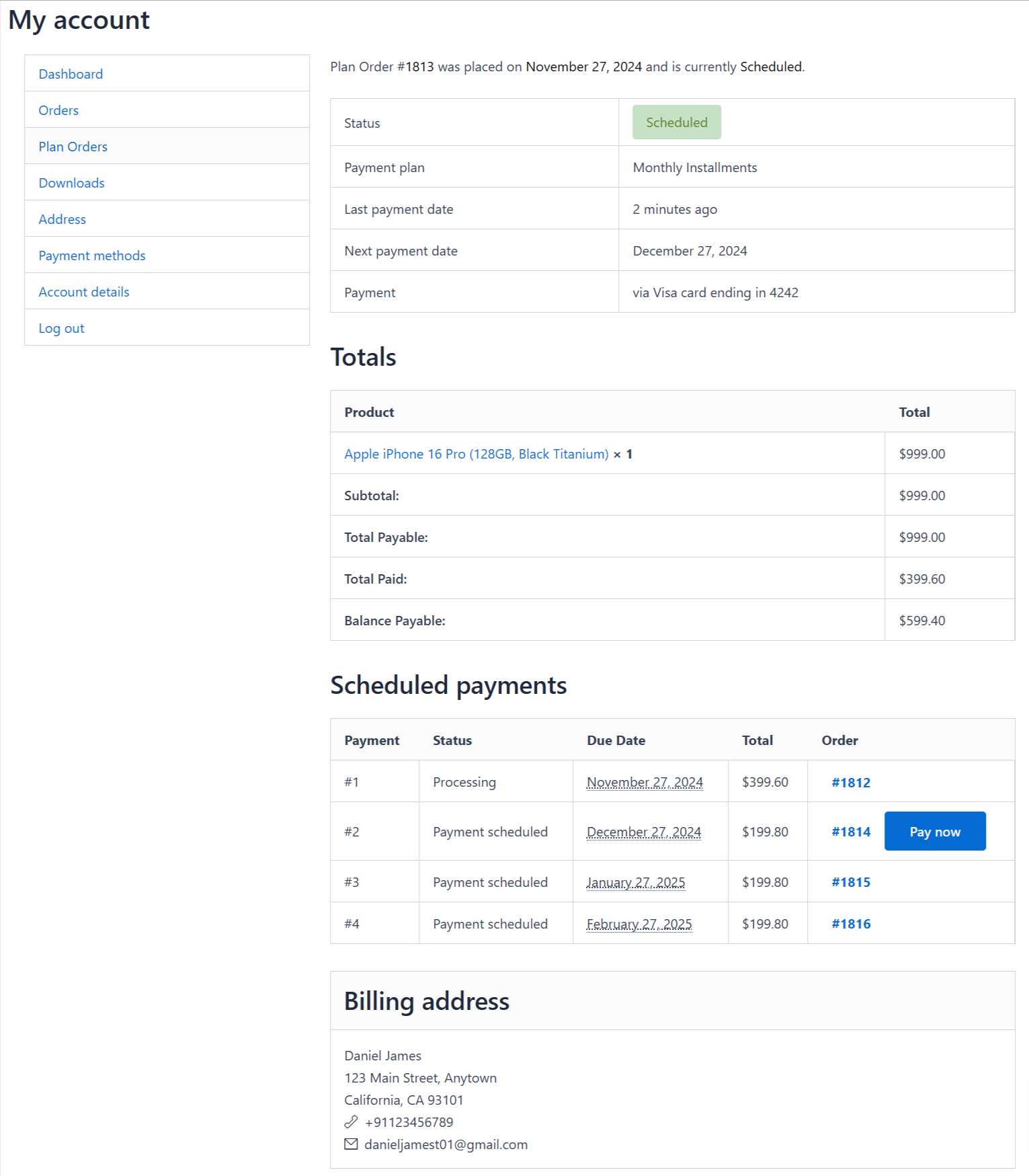 Ultimate Payment Plans - WooCommerce Deposits, Payment Plans