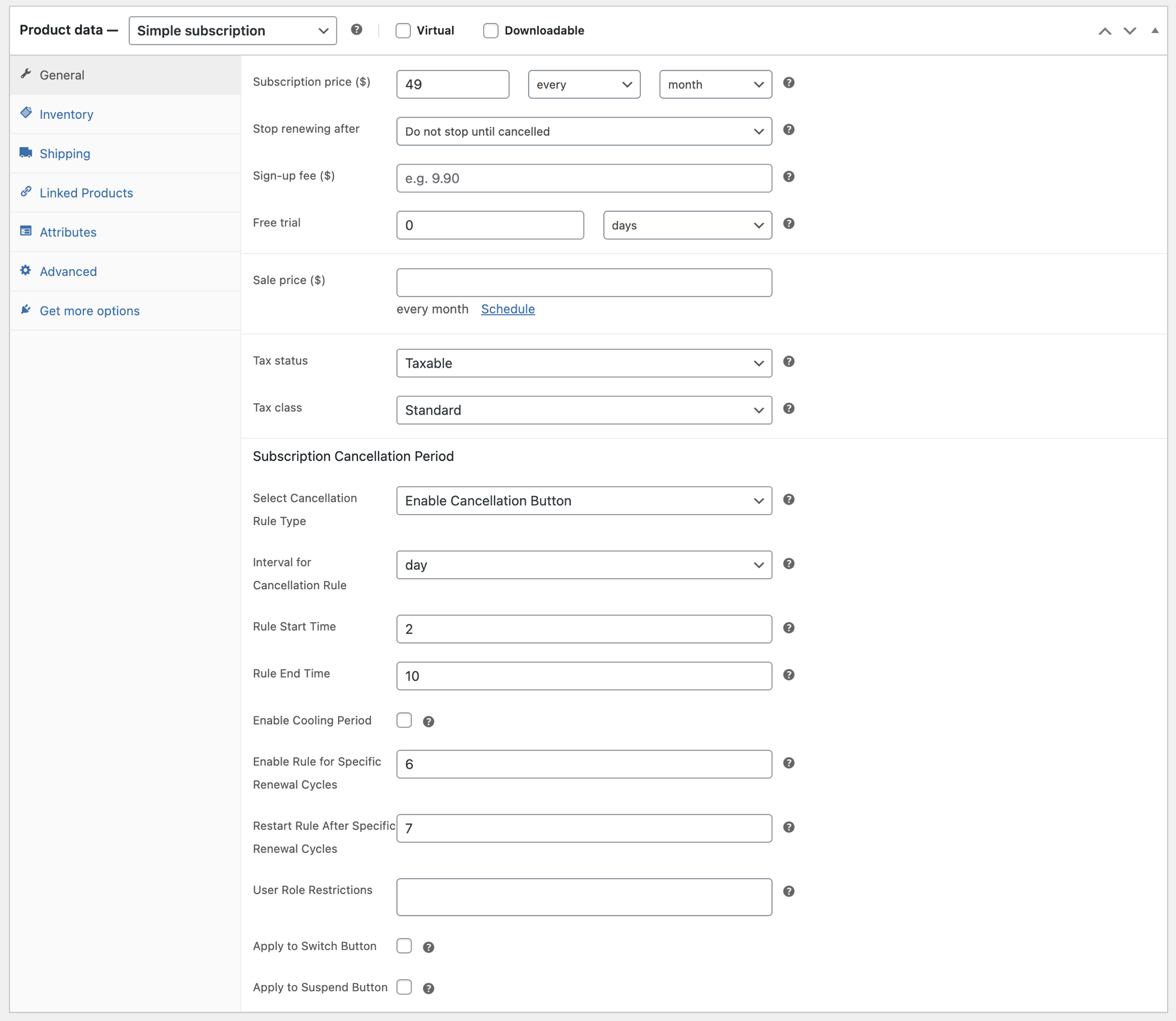 Subscriptions Cancellation Period - WooCommerce Documentation